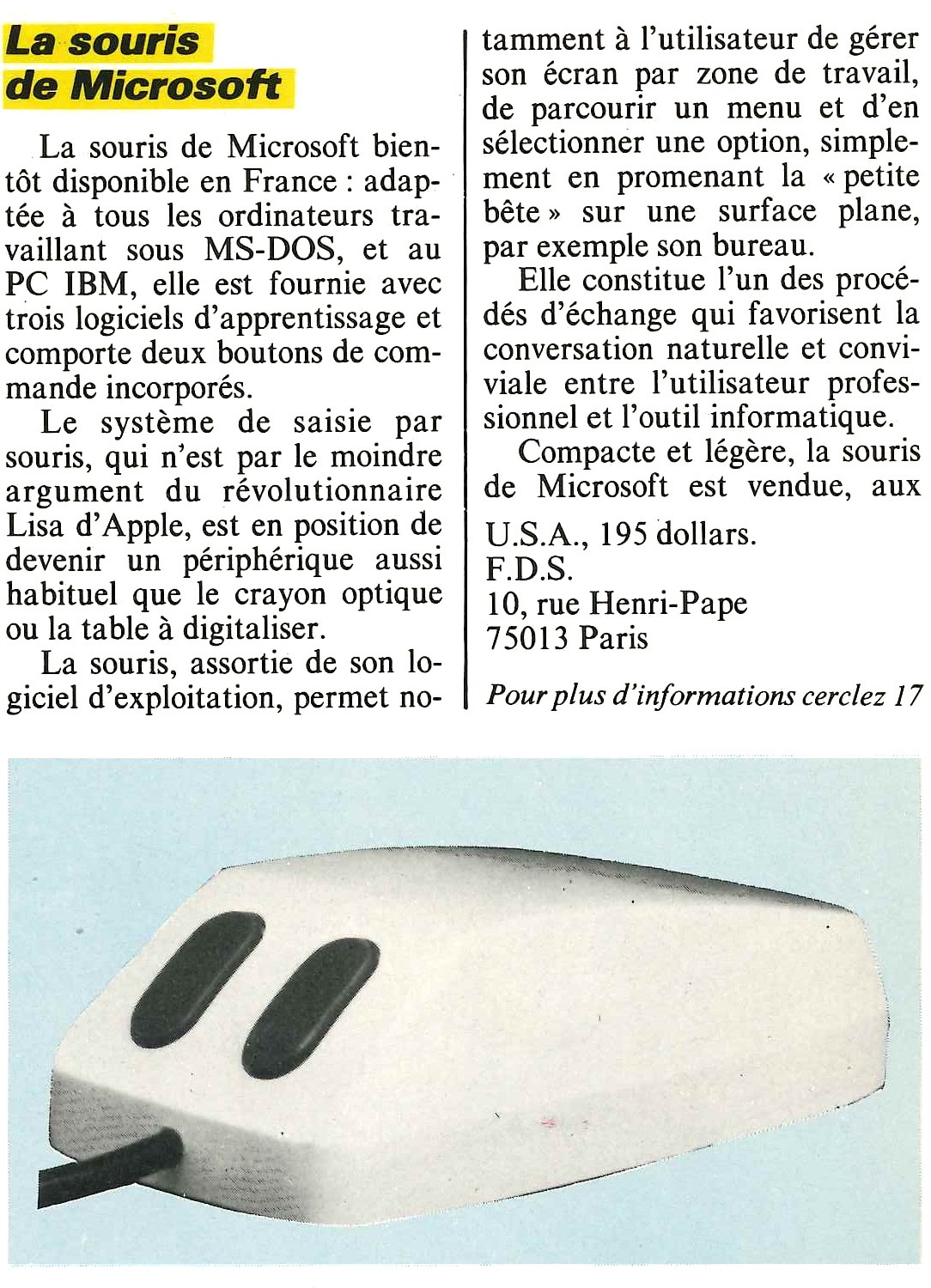Anniversaire – La souris de Microsoft – Les trésors de l'Aventure Apple