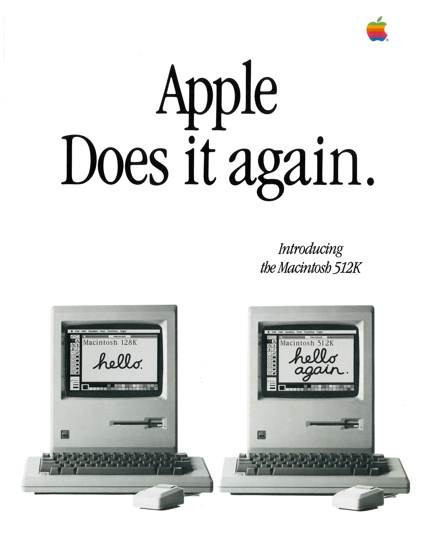Apple, le Macintosh 512K et Hello Again – Les trésors de l'Aventure Apple