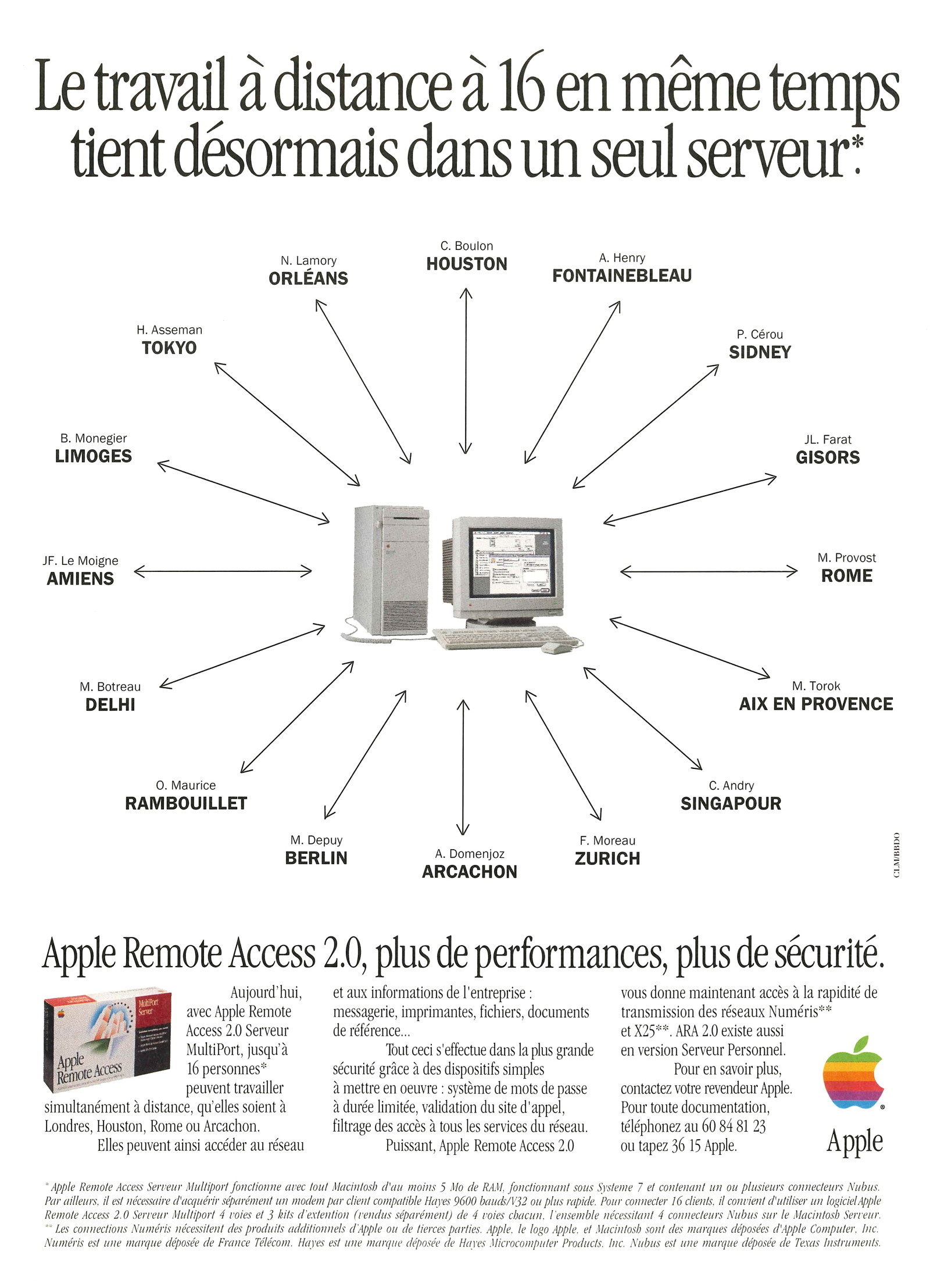 Publicité : Apple Remote Access – Les trésors de l'Aventure Apple