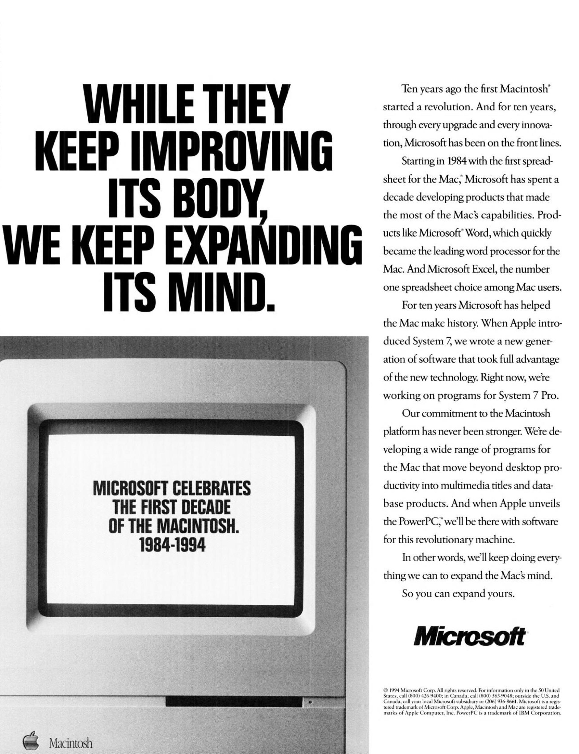 Quand Microsoft fêtait les dix ans du Macintosh – Les trésors de l ...