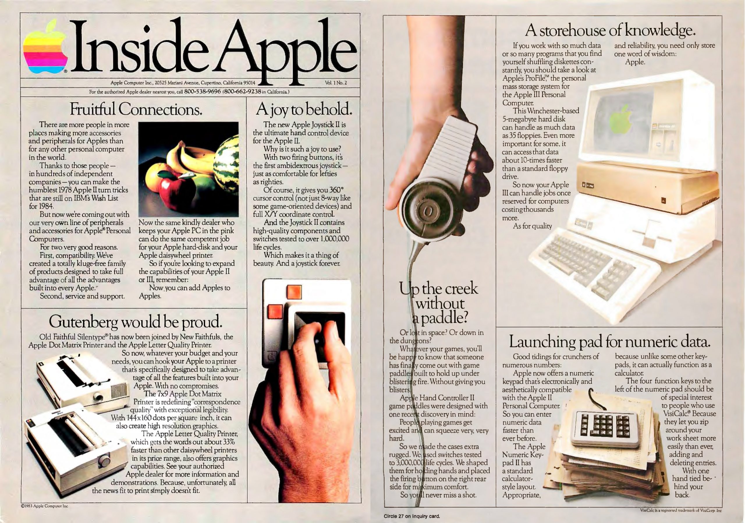 Publicité : Inside Apple et les périphériques de l’Apple II – Les ...